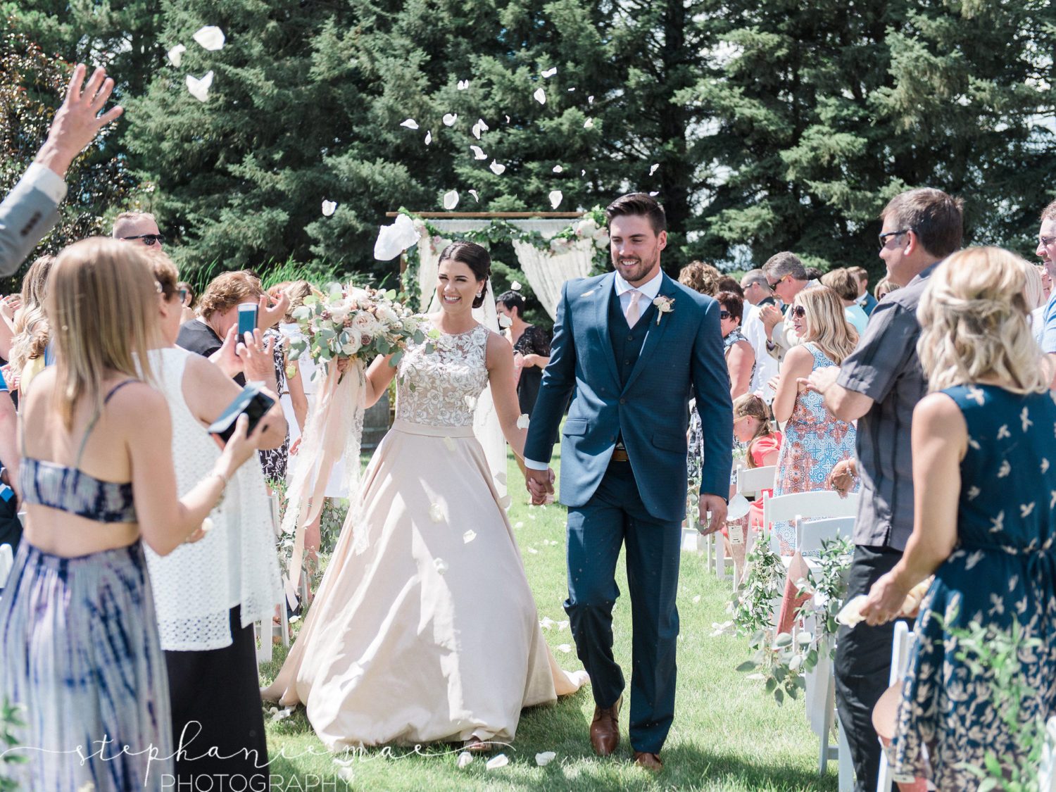 Abby + Brett's Blush Summer Wedding | Calyx Floral Design