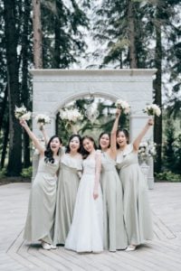Bride and Bridesmaids at Luxury Wedding | Calyx Floral Design